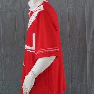 Umbro | Shirts | Vintage Umbro Jersey Screened Block Pattern In Red And ...